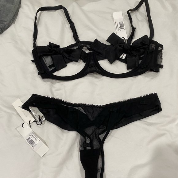 Fleur du Mal | Intimates & Sleepwear | Fleur De Mal Bow Peekaboo Bra ...